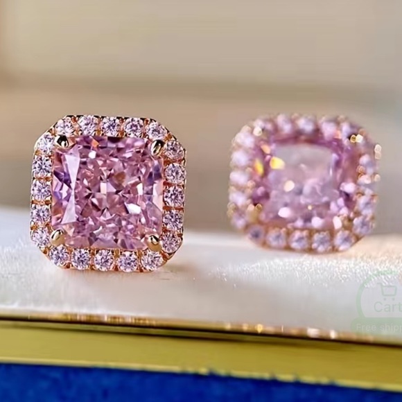 Other | Elegant Pink Stud Earrings | Poshmark